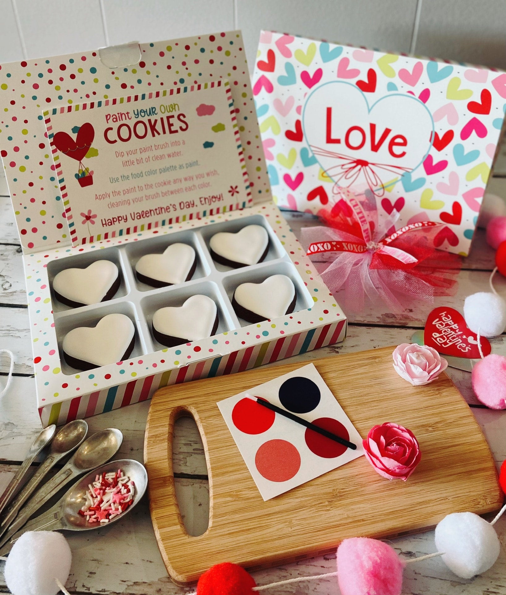 Valentine Paint Your Own Cookie Set | Cozy Cookie Kitchen